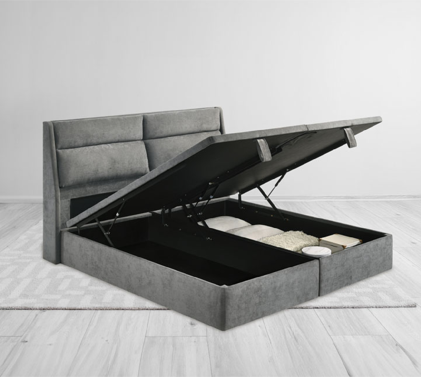 Dreamland Chiromax Luxe Serenity Headboard Divan (With Storage, Without ...